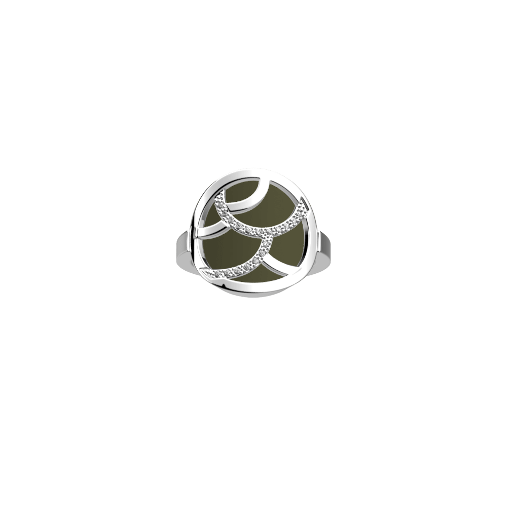 Bague Gourmandise, simili réversible Olivine / Festival | Les Georgettes